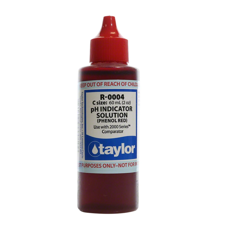 Taylor R-0004-C pH Indicator Solution (Phenol Red-2000 Series) 60 ML/2 OZ